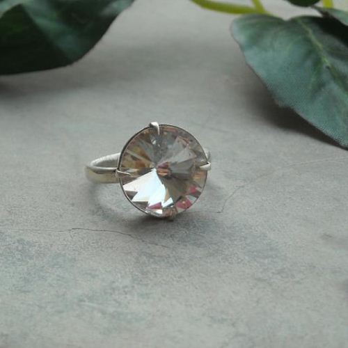 Buy Crystal ring, Swarovski crystal ring, Promise ring, Sterling silver ...